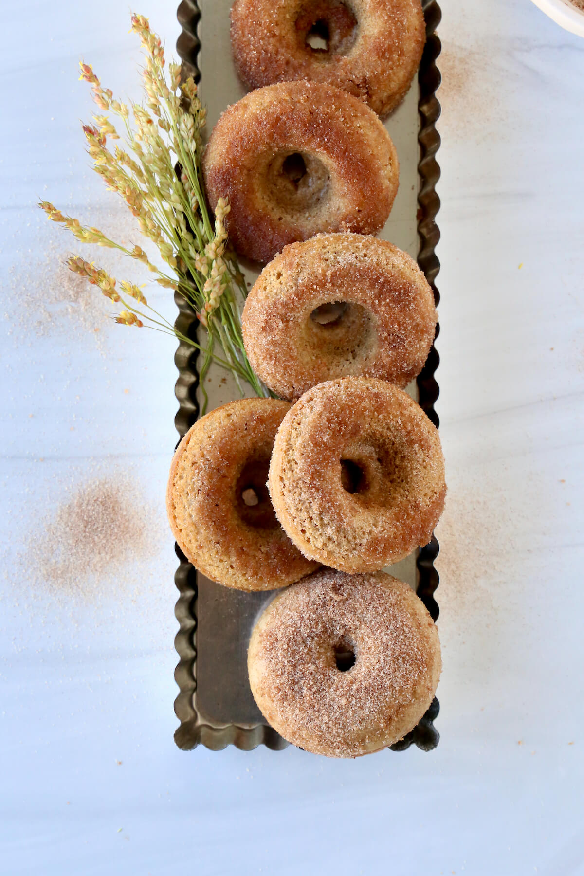 The Best Cinnamon Sugar Baked Donuts - Joy + Oliver