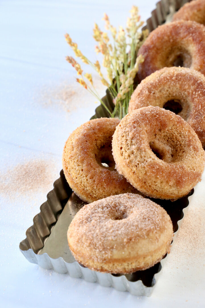 The Best Cinnamon Sugar Baked Donuts - Joy + Oliver