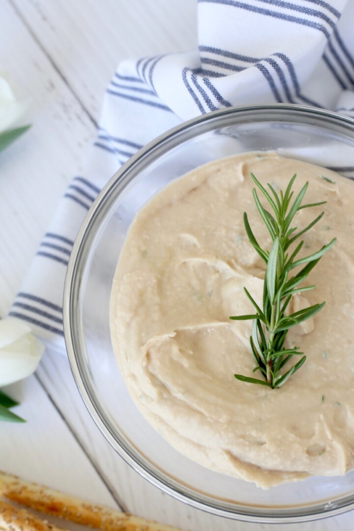 White Bean and Rosemary Dip - Joy + Oliver