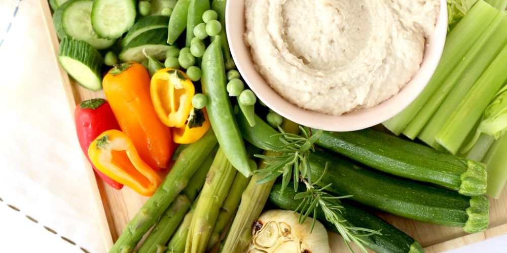 Spring Vegetable Crudités & White Bean Dip | Joy + Oliver