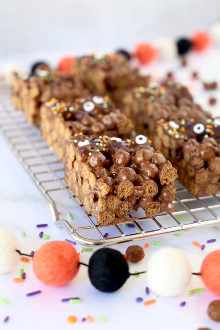 Triple Chocolate Cocoa Puff Treats - Joy + Oliver