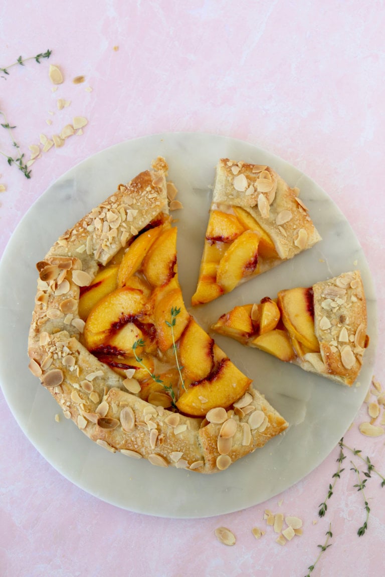 Peach Almond Galette - Joy + Oliver