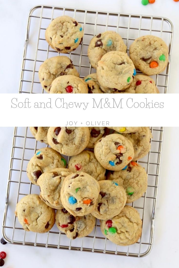 The Best Soft and Chewy M&M Cookies - Joy + Oliver