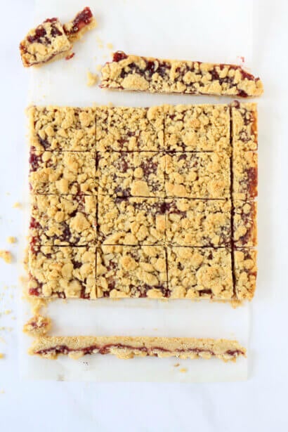 The Best Jam Shortbread Bars - Joy + Oliver