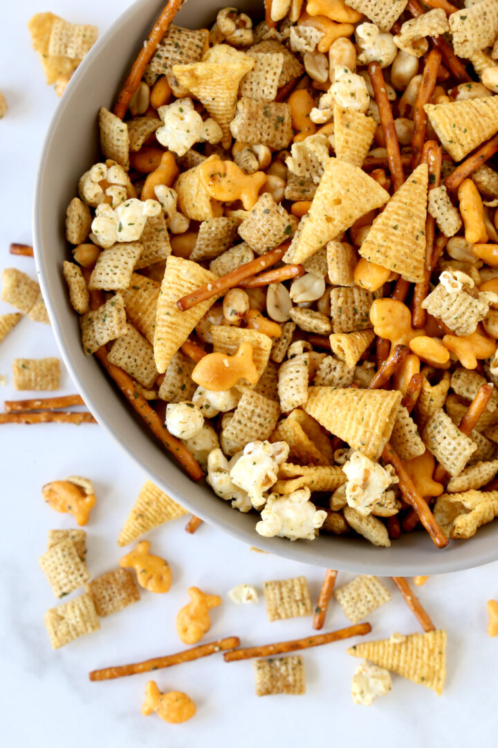 The Best Tailgate Snack Mix - Joy + Oliver