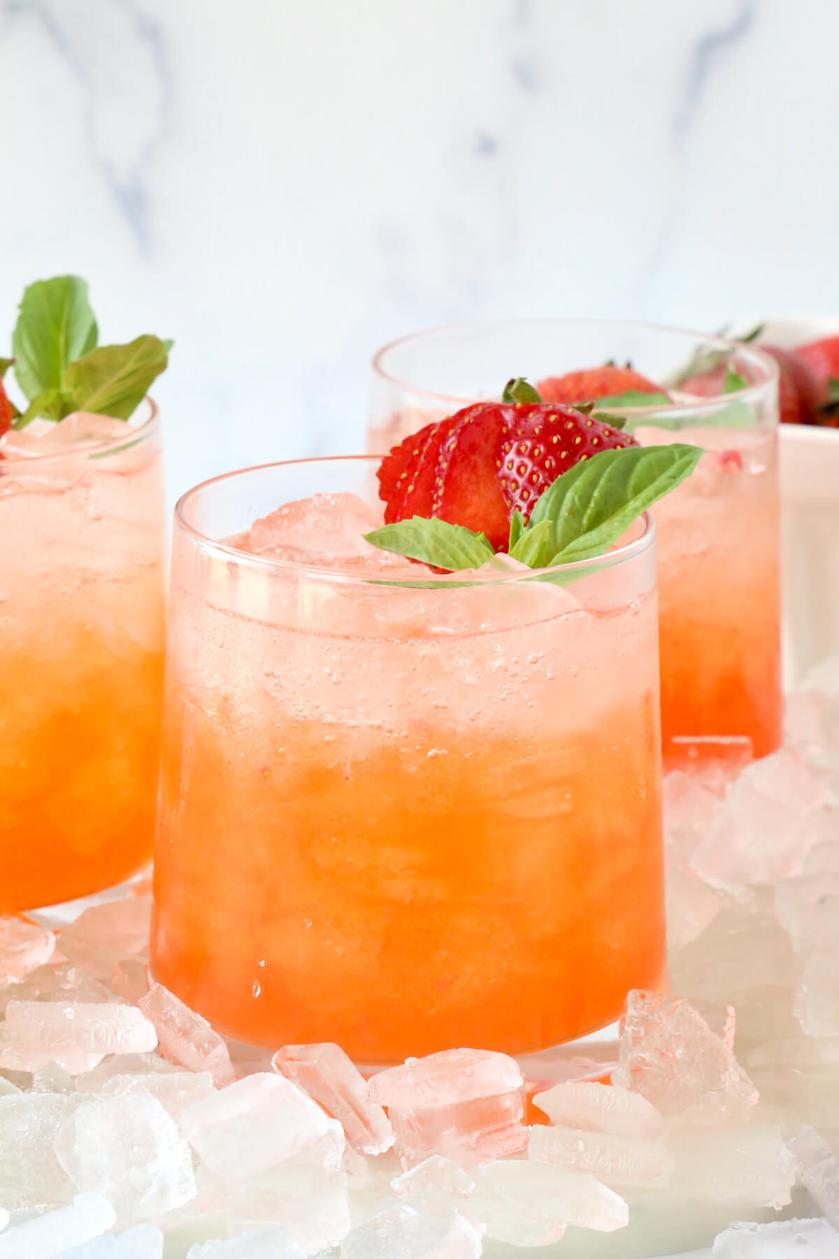 Strawberry Basil Vodka Smash - Joy + Oliver