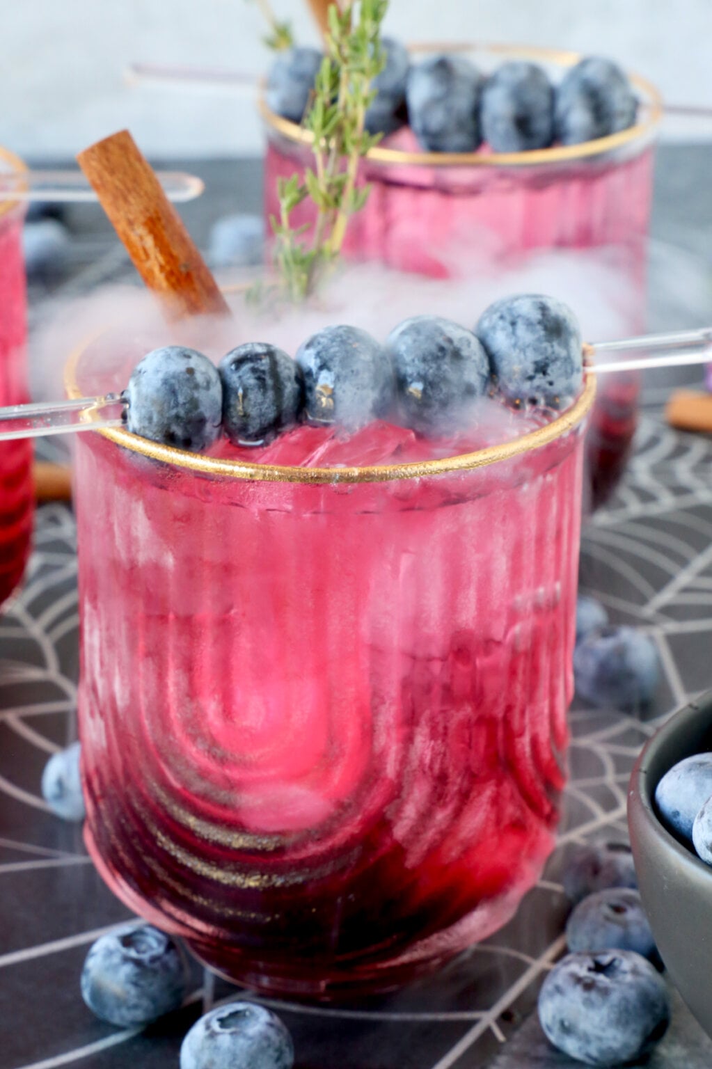 Spooky and Spiced Blueberry Vodka Tonic - Joy + Oliver