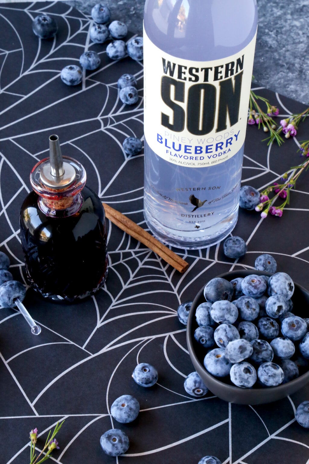 Spooky and Spiced Blueberry Vodka Tonic - Joy + Oliver