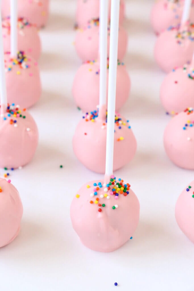 Easy Homemade Vanilla Cake Pops - Joy + Oliver